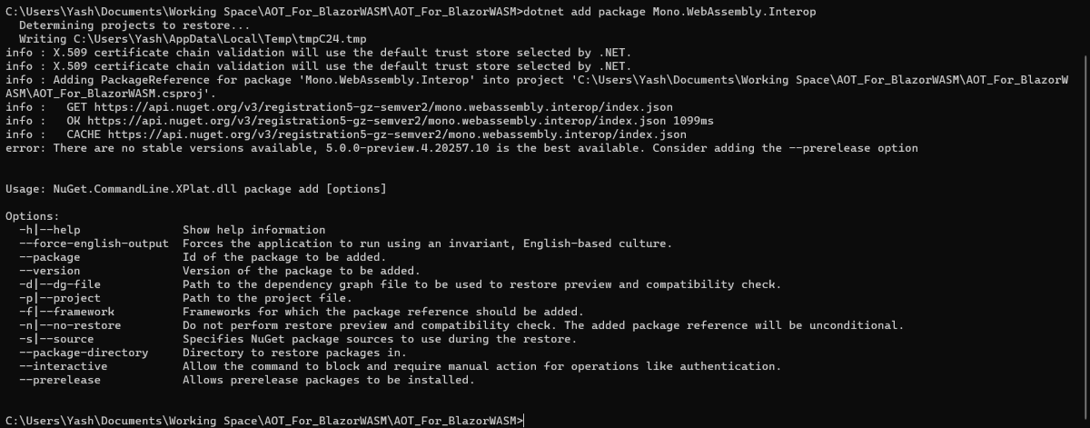 Ahead Of Time Compilation For Blazor Wasm